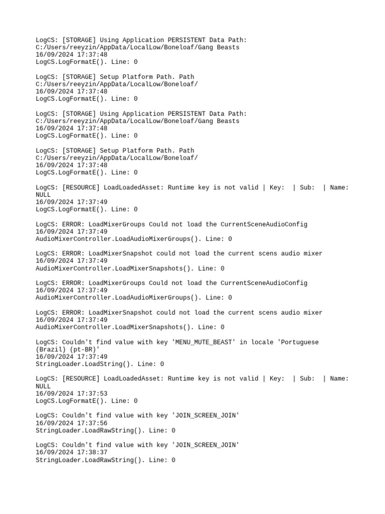 2 - Gang Beasts Log | PDF