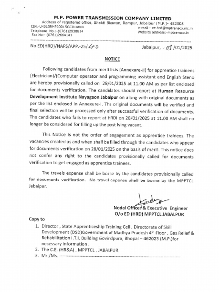 Notice For Document Verification | PDF