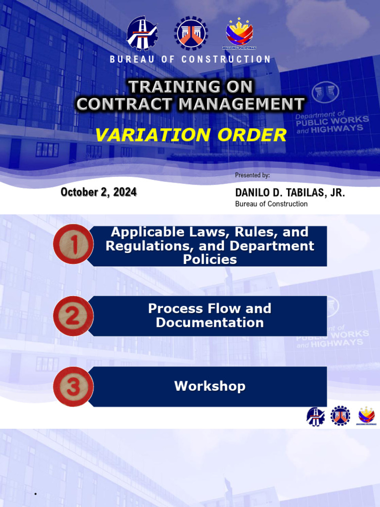 Variation Orders in Construction Contracts | PDF