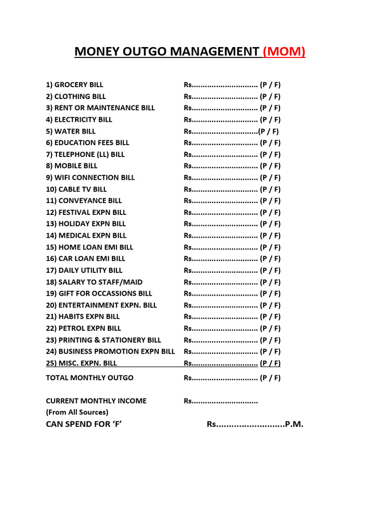Personal Expense Tracking Sheet | PDF