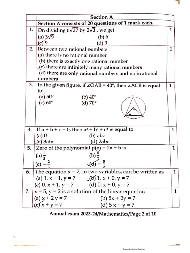 Maths Papers | PDF