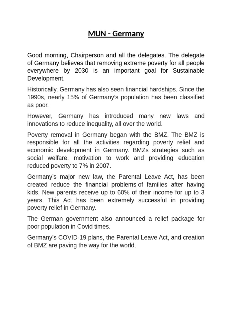 Removing Poverty in Germany | PDF