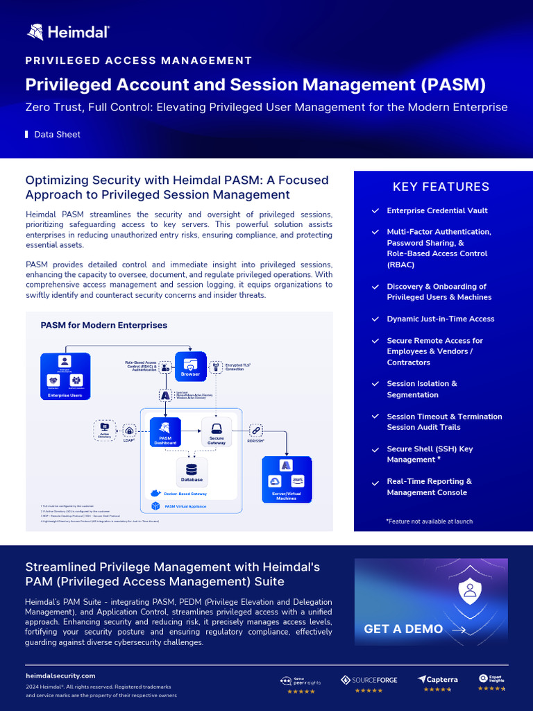 Heimdal® - PASM Data Sheet | PDF | Secure Shell | Computer Security