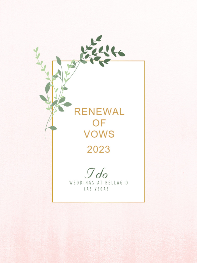 2023 Vow Renewal Ceremony Package | PDF