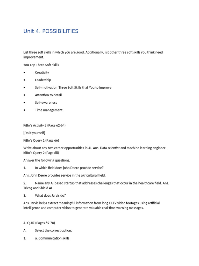 Essential Soft Skills for AI Careers | PDF | Artificial Intelligence ...