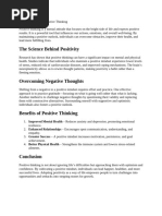 Benefits of Positive Thinking Explained | PDF | Optimism | Thought