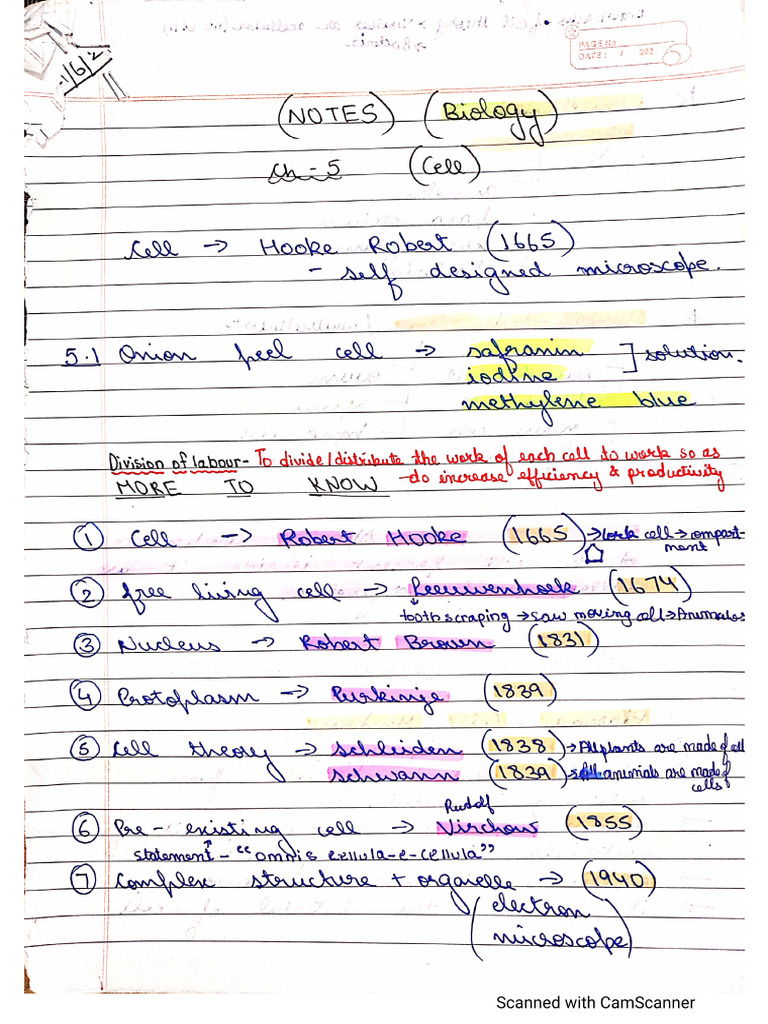 Cell-Notes Class 9 | PDF