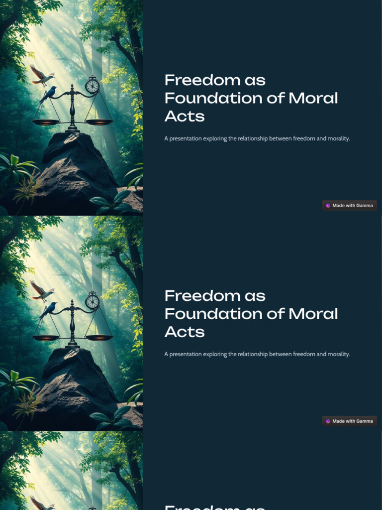 Freedom As Foundation of Moral Acts | PDF | Applied Philosophy