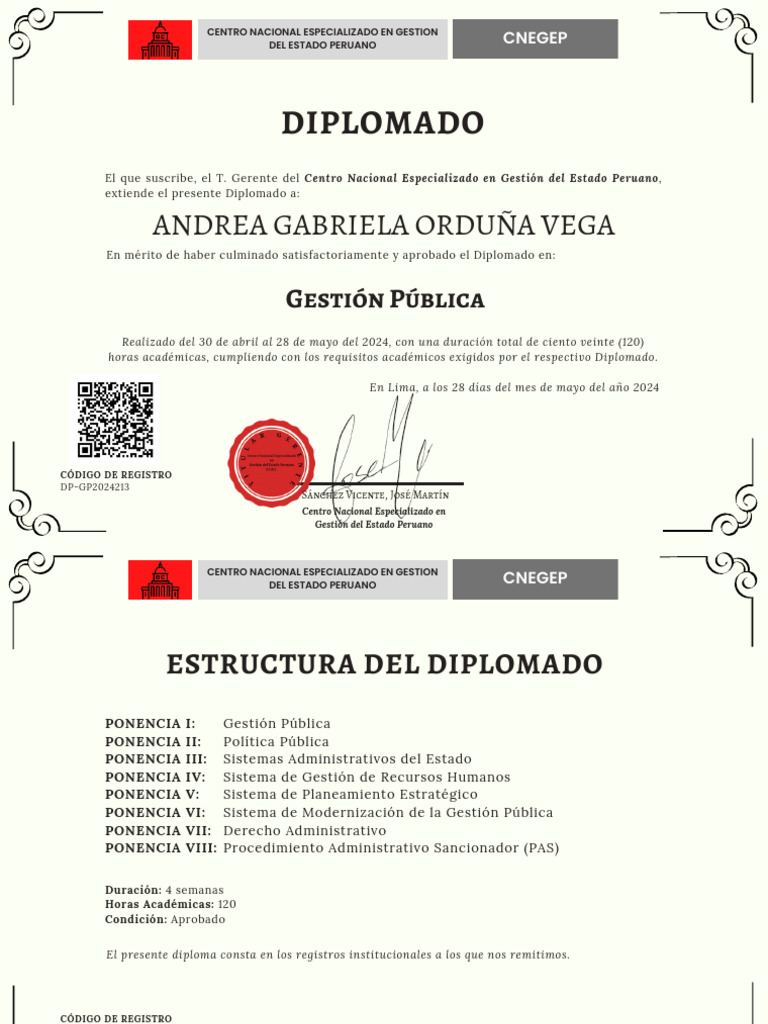 DIPLOMA GESTION PUBLICA - Andrea Orduña (FP) | PDF