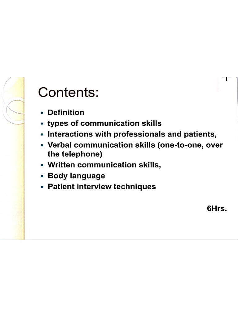 Communication Skills | PDF
