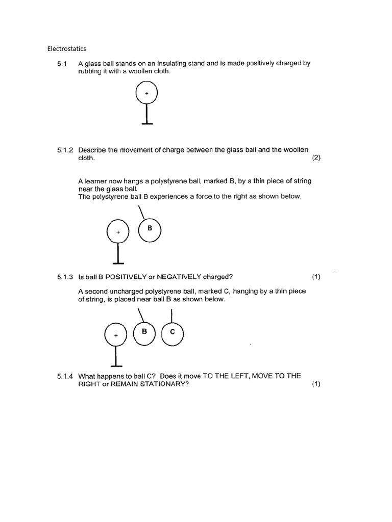Electrostatics Practice Pdf