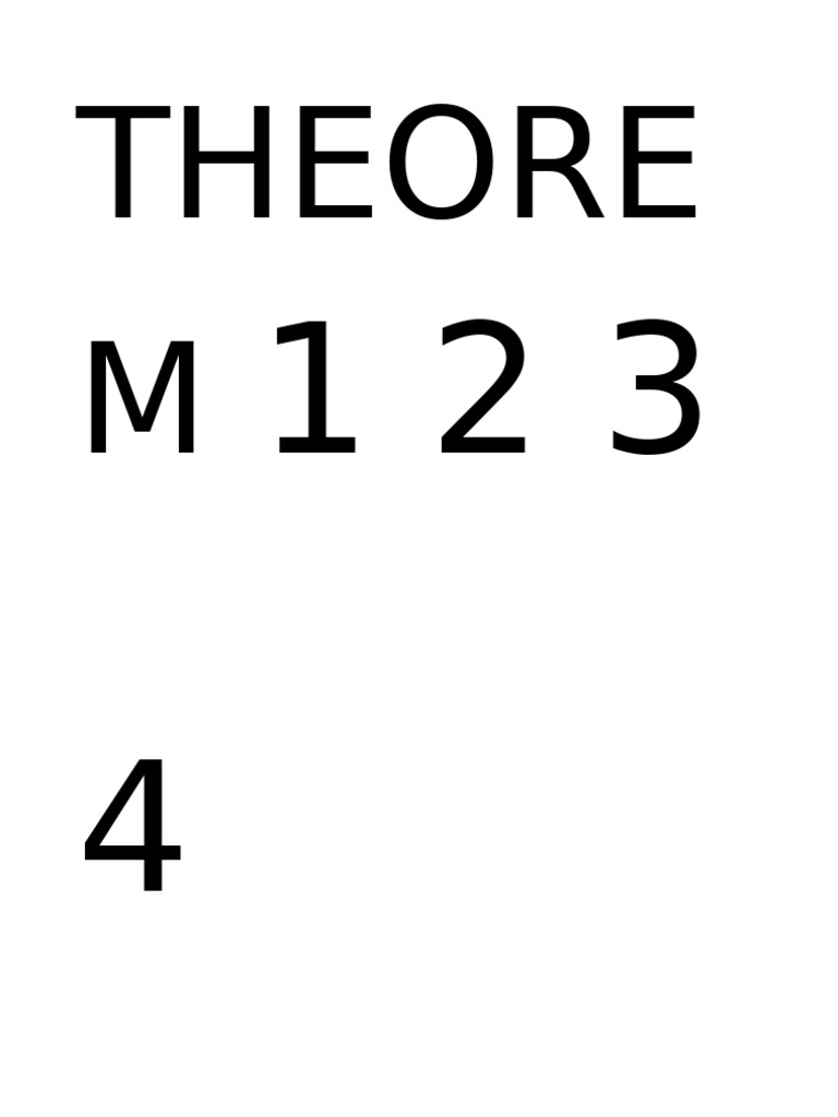 Theorem 1 2 3 4 | PDF