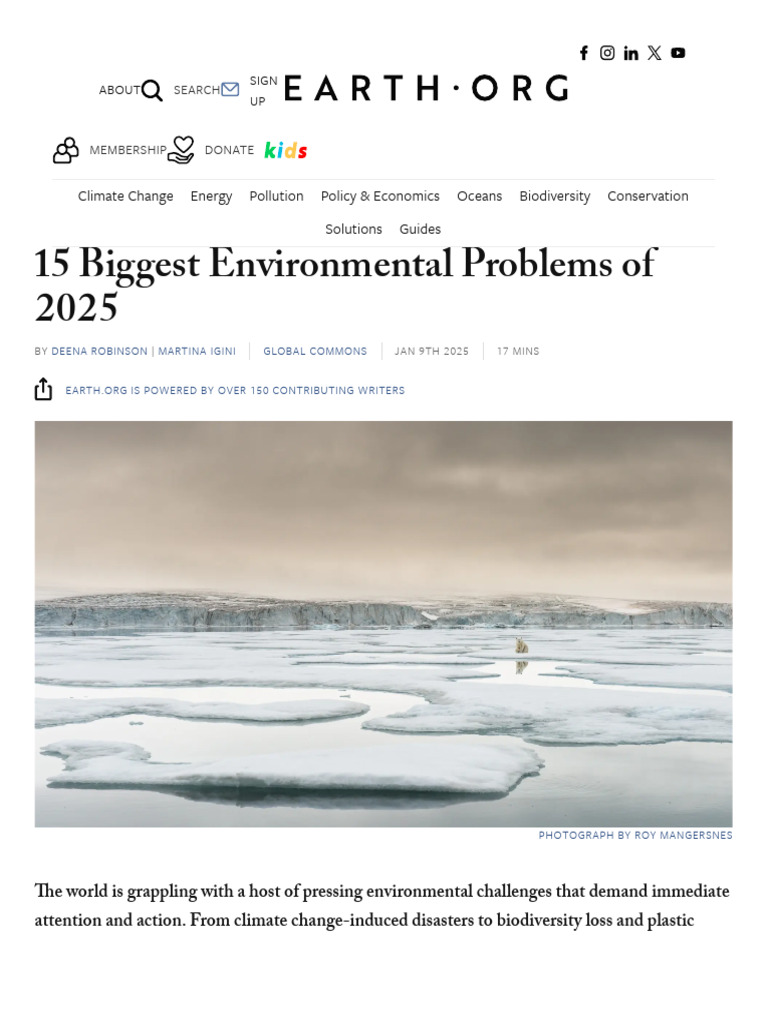 15 Biggest Environmental Issues 2025 | PDF | Ocean Acidification | Climate Change
