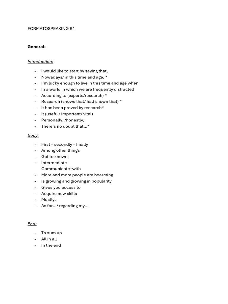 FORMATO WRITING B1 | PDF