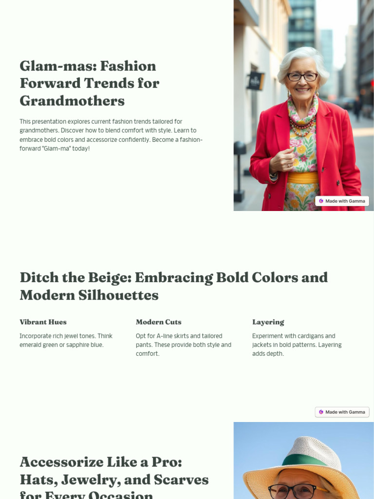 Glam Mas Fashion Forward Trends For Grandmothers | PDF
