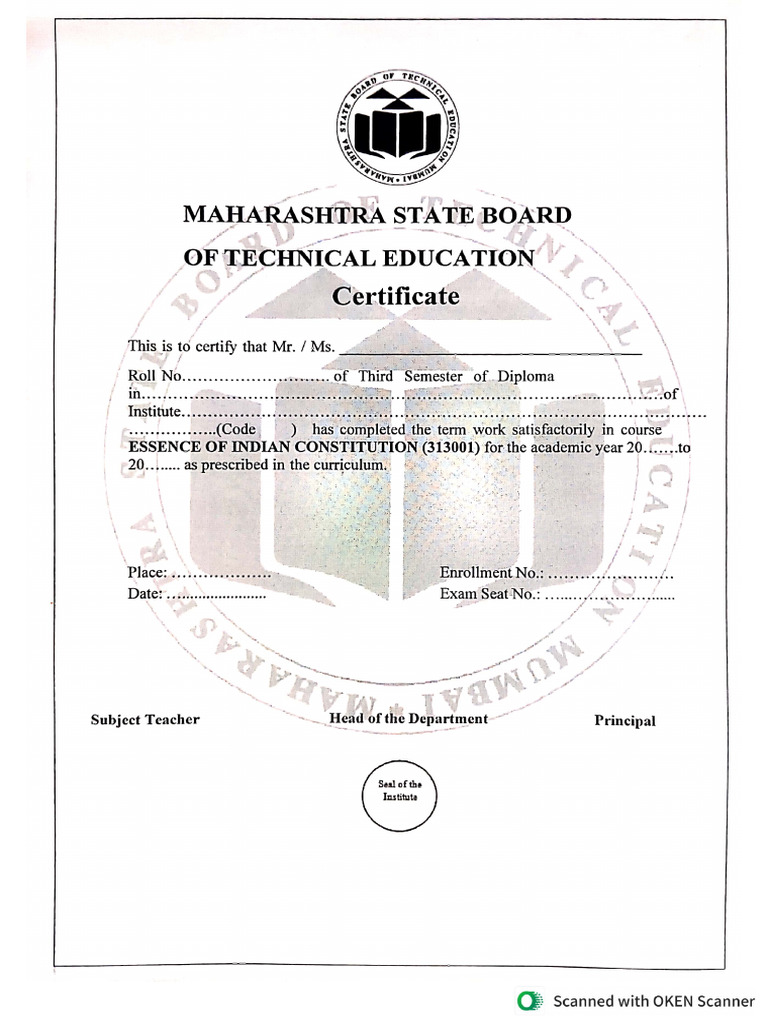 certificate page EIC | PDF