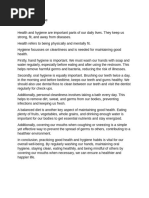 Health and Hygiene Project With Images | PDF