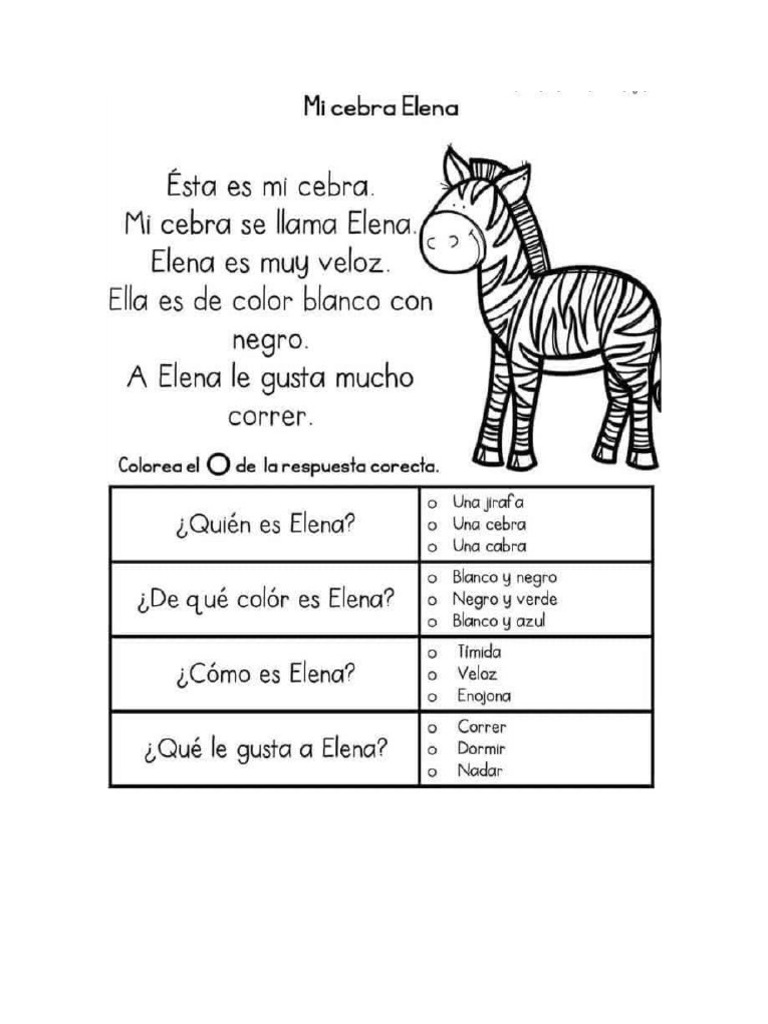 Mi Cebra Elena | PDF