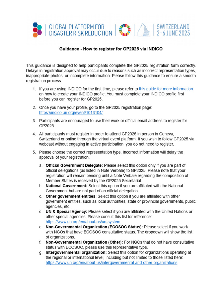 Guidance - How To Register For GP2025 Via INDICO | PDF | Non ...