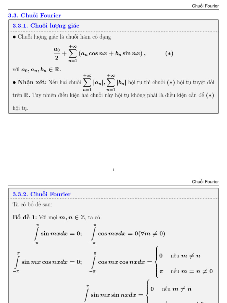 Chuoi Fourier | PDF