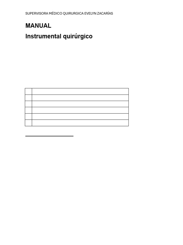 Manual e Instrumental Quirurgico | PDF | Metalurgia | Herramientas