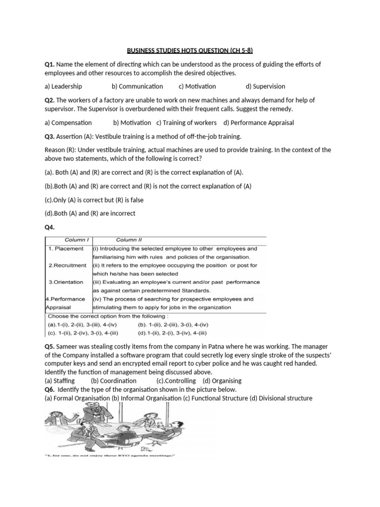 BST XII HOTS CH 5-8 | PDF | Business