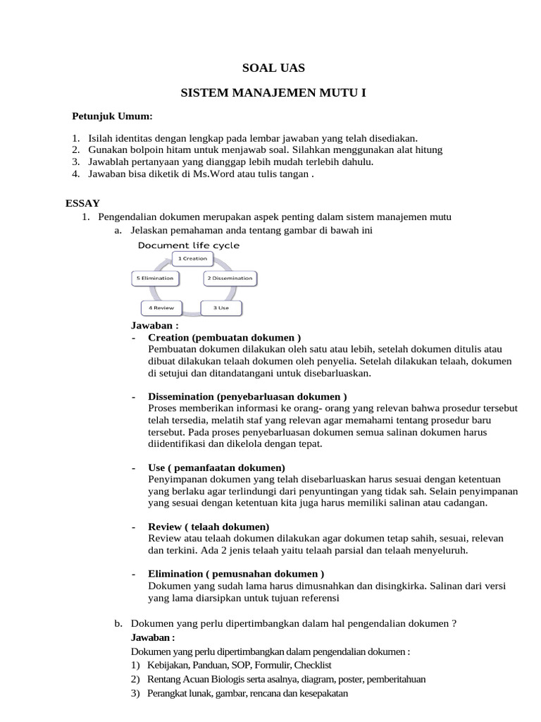 Wulan Dini - Uas Sistem Manajemen Mutu | PDF