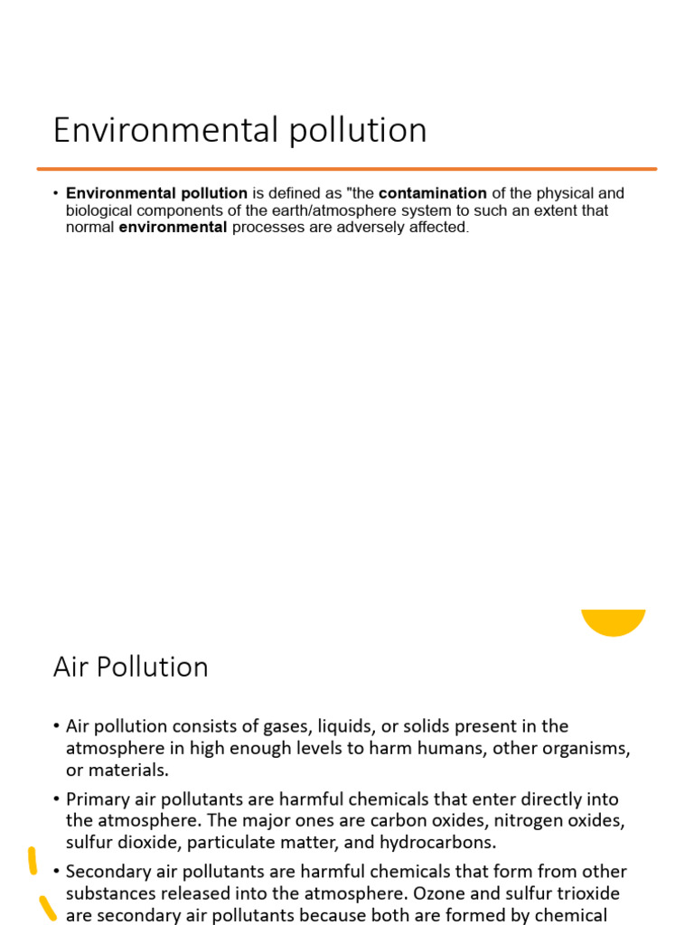 Overview of Environmental Pollution | PDF | Air Pollution | Smog