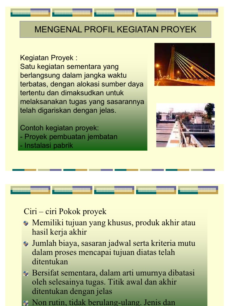 Mengenal Profil Kegiatan Proyek | PDF