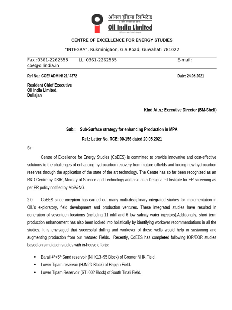 Subsurface Strategy For Enhancing Production MPA-RCE | PDF | Petroleum ...
