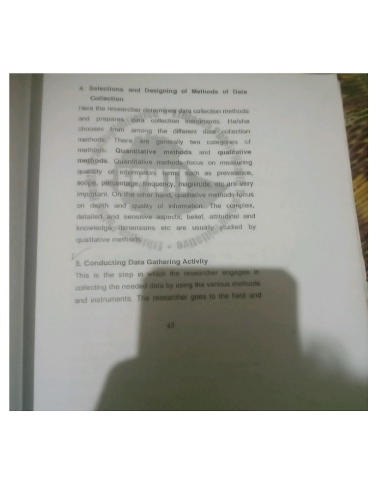 Selections and Designing of Methods of Data Colle | PDF