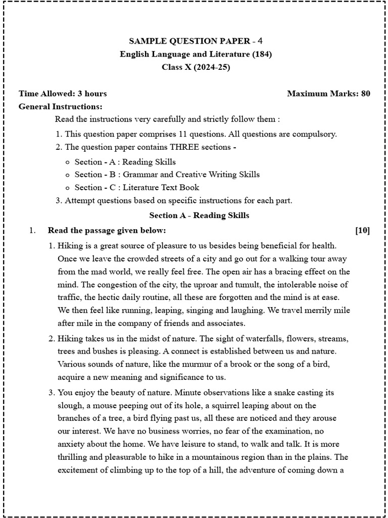 Sample Paper 4 | PDF | Glacier | Water