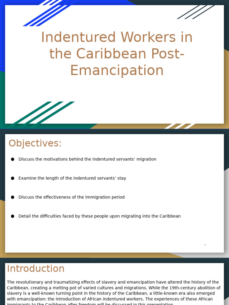 Indentured Workers in the Caribbean Post Emancipation | PDF | African ...