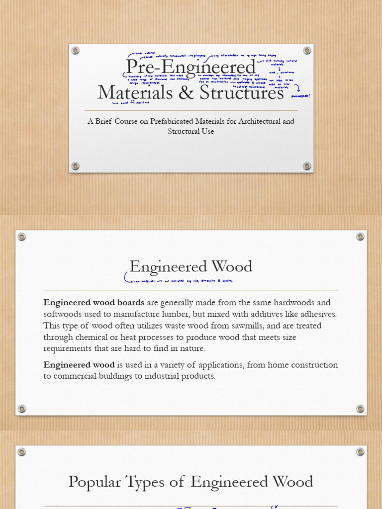 Prefabricated Materials Overview | PDF | Plywood | Wood