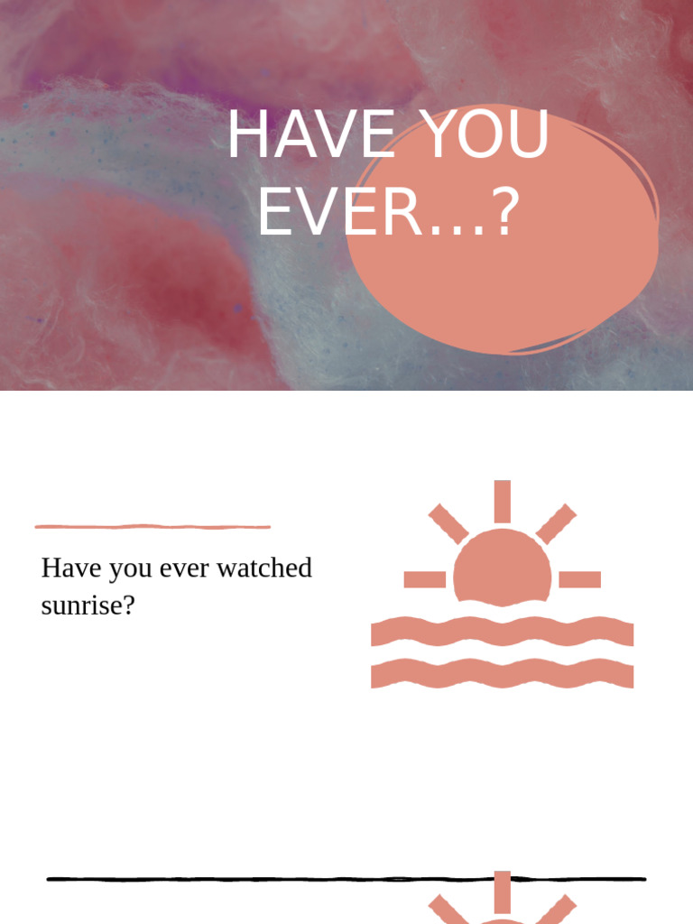 Fun "Have You Ever" Questions List | PDF