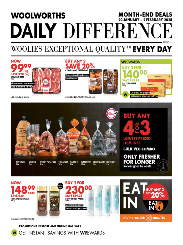 Daily Difference Promotions Overview | PDF | Salad | Lunch