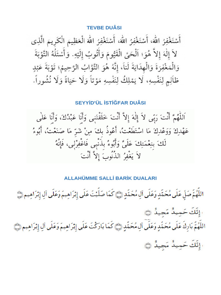 Tevbe Duâsi (2) | PDF