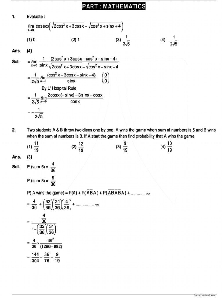 JEE (Web) Shift-1 With Solution 24-01-2025 | PDF