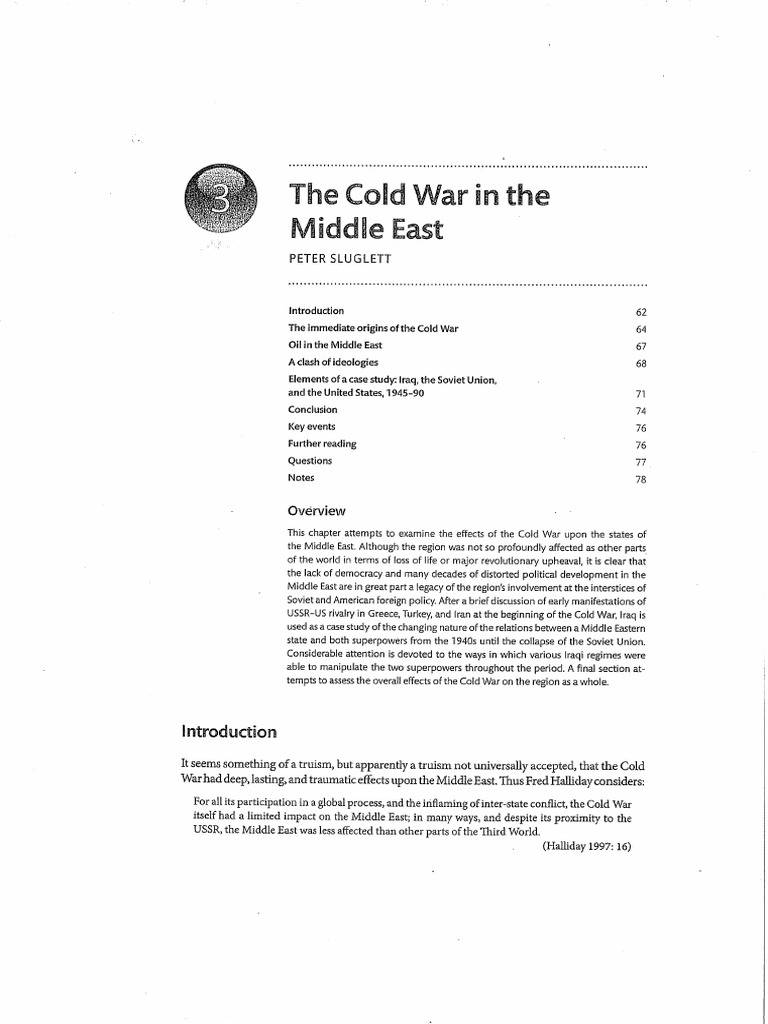 Cold War in The Middle East | PDF