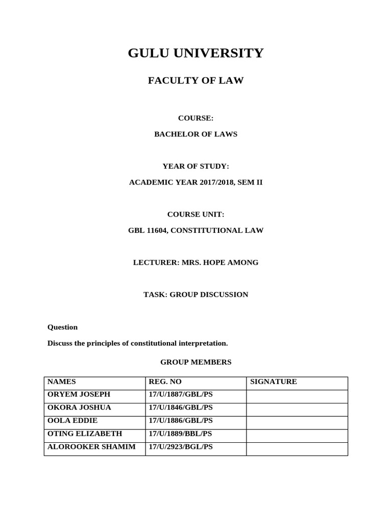Principles of Constitutional Interpretat | PDF | Constitution ...