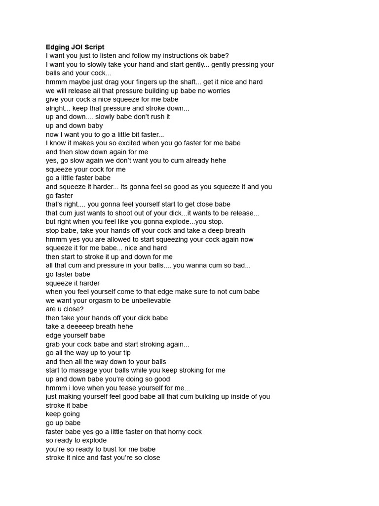 JOI SEXTING SCRIPTS | PDF