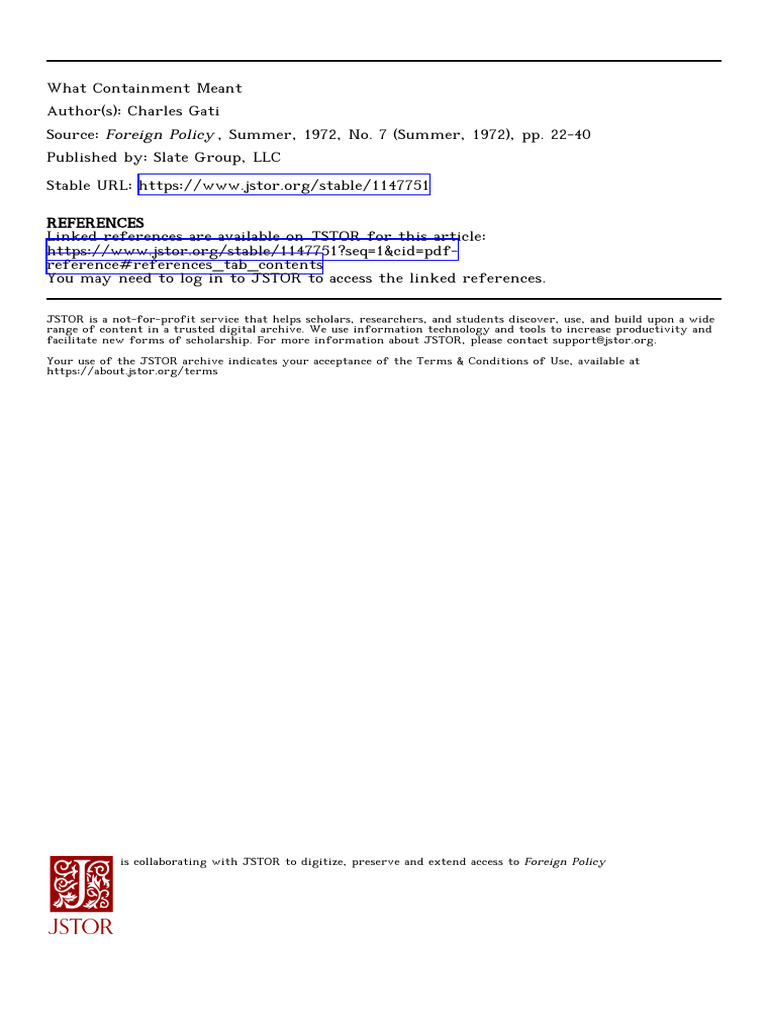 Gati ContainmentMeant 1972 | PDF | Containment