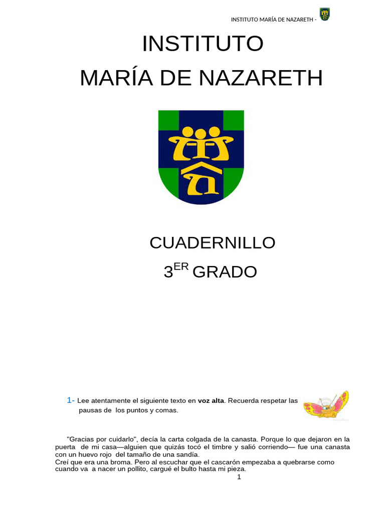 CUADERNILLO 3Â° GRADO 2024 | PDF | Numero Gramatical | Verbo