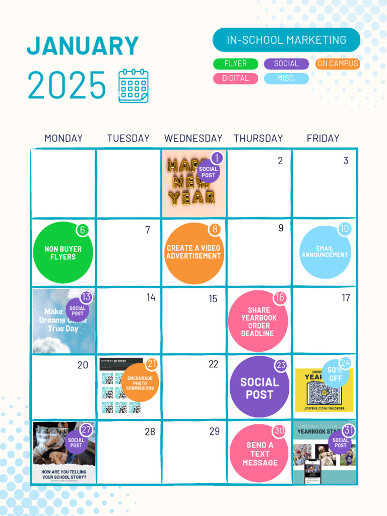 January in School Marketing Calendar SY25 | PDF