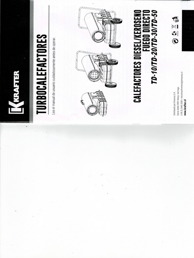 Manual Turbocalefactor Krafter TD10 TD20 TD30 TD50 | PDF