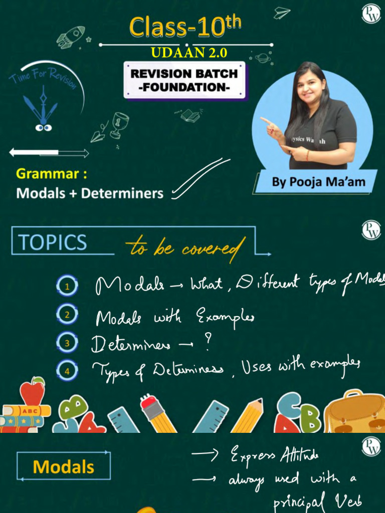 Class 10 Modal & Determiners | PDF