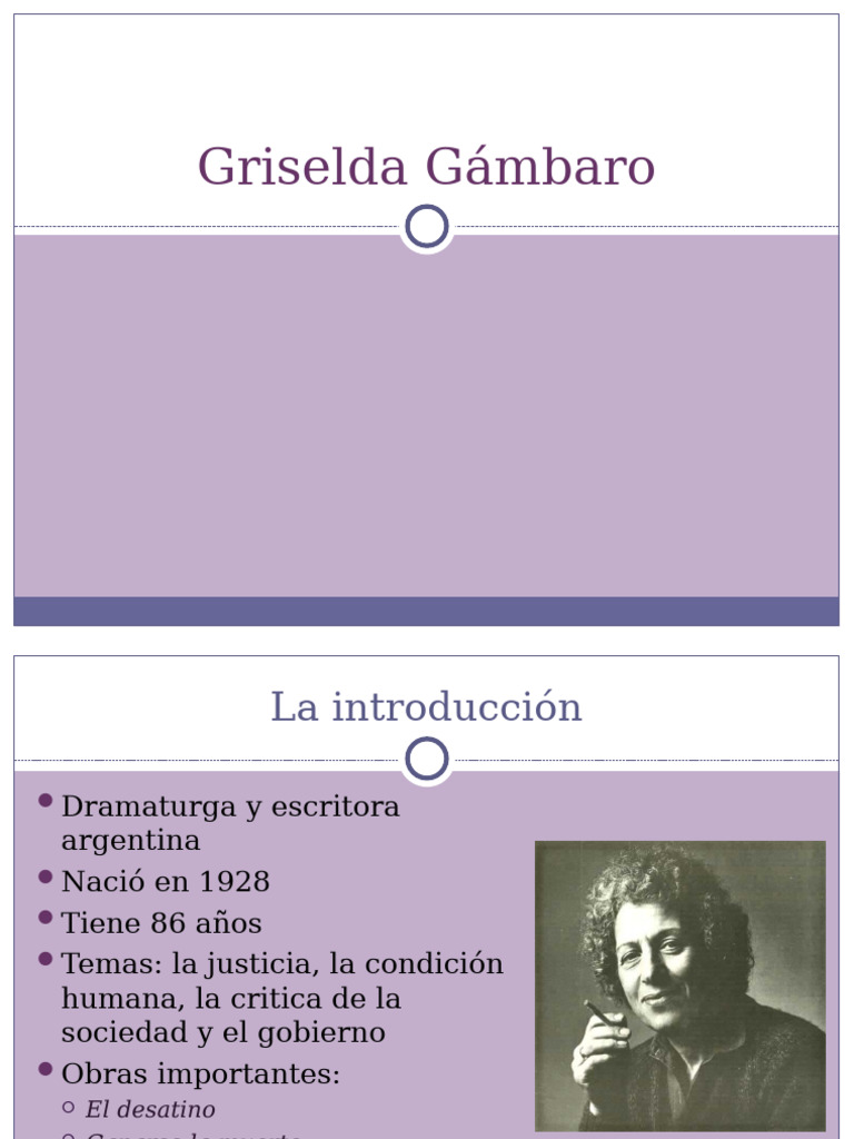 Griselda Gámbaro | PDF