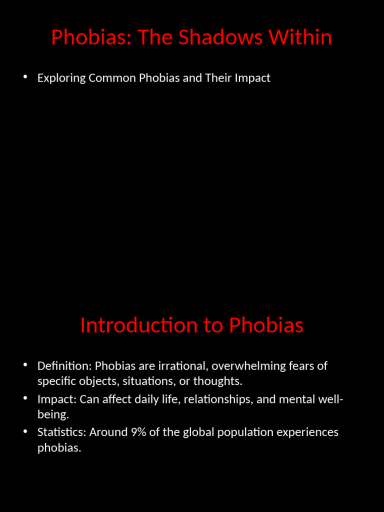 Phobias Spooky Theme Presentation | PDF