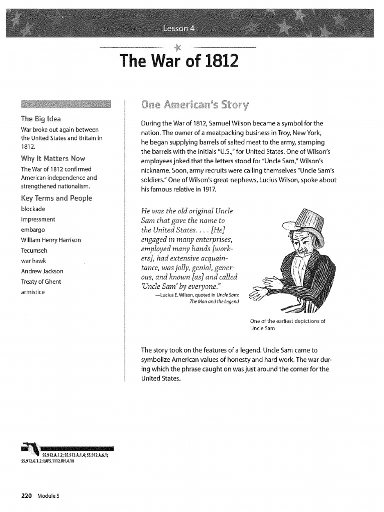 M5L4-"the War of 1812" | PDF