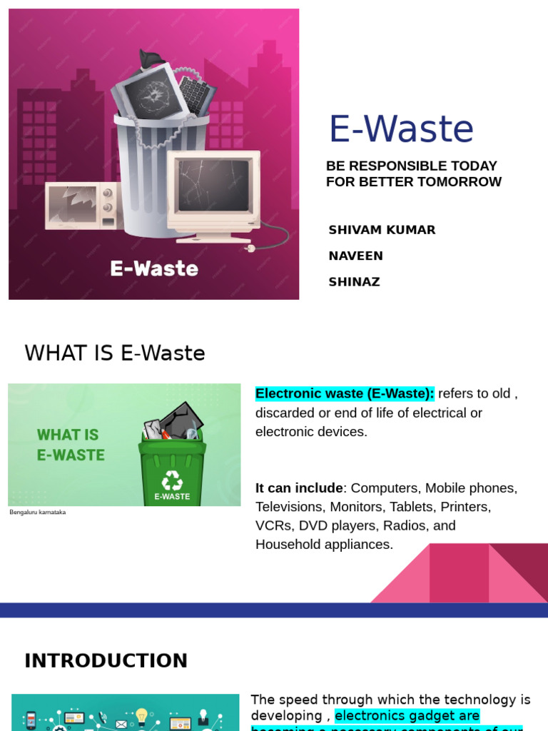 e waste | PDF | Electronic Waste | Recycling